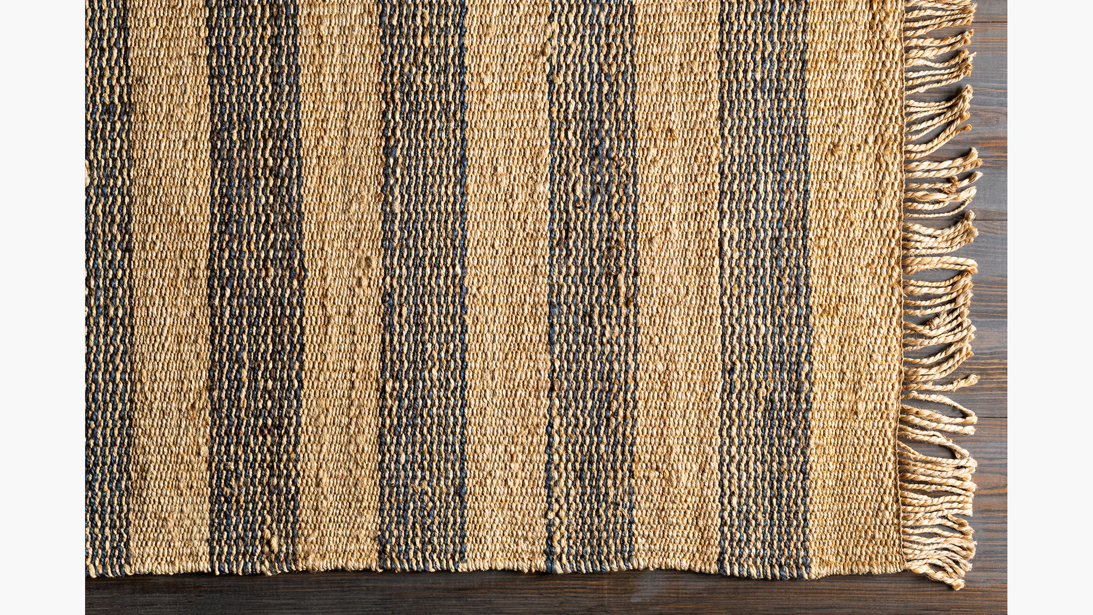 Wide Stripe Jute Rug | 5' x 7'6