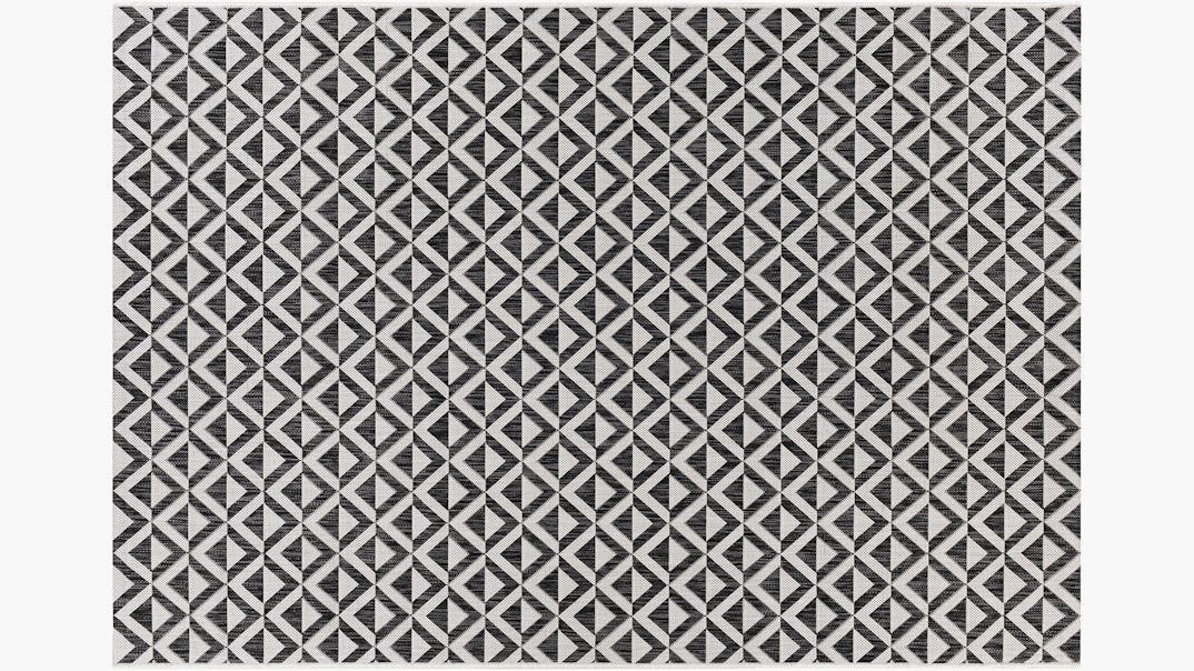 Black Deco Diamonds Deco Diamonds Outdoor Rug | 5'3 x 7'7 | The Inside ...