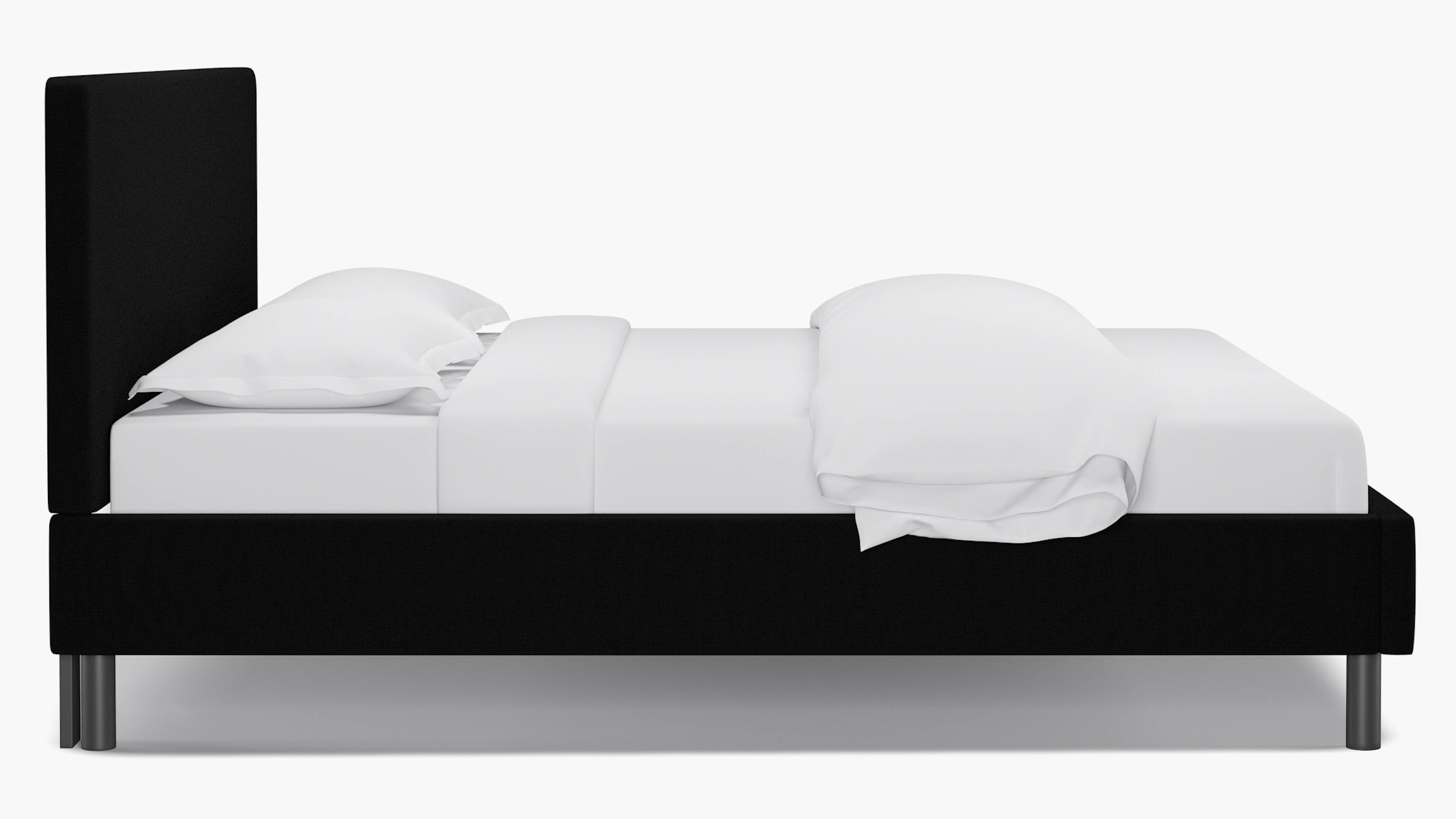 Raven Linen Upholstered Custom Tailored Platform Bed | King | The ...