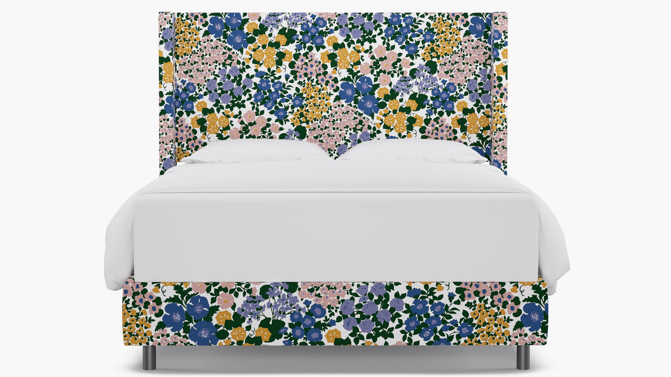 Custom Modern Wingback Bed Queen - 100+ Fabrics for Custom Upholstered ...