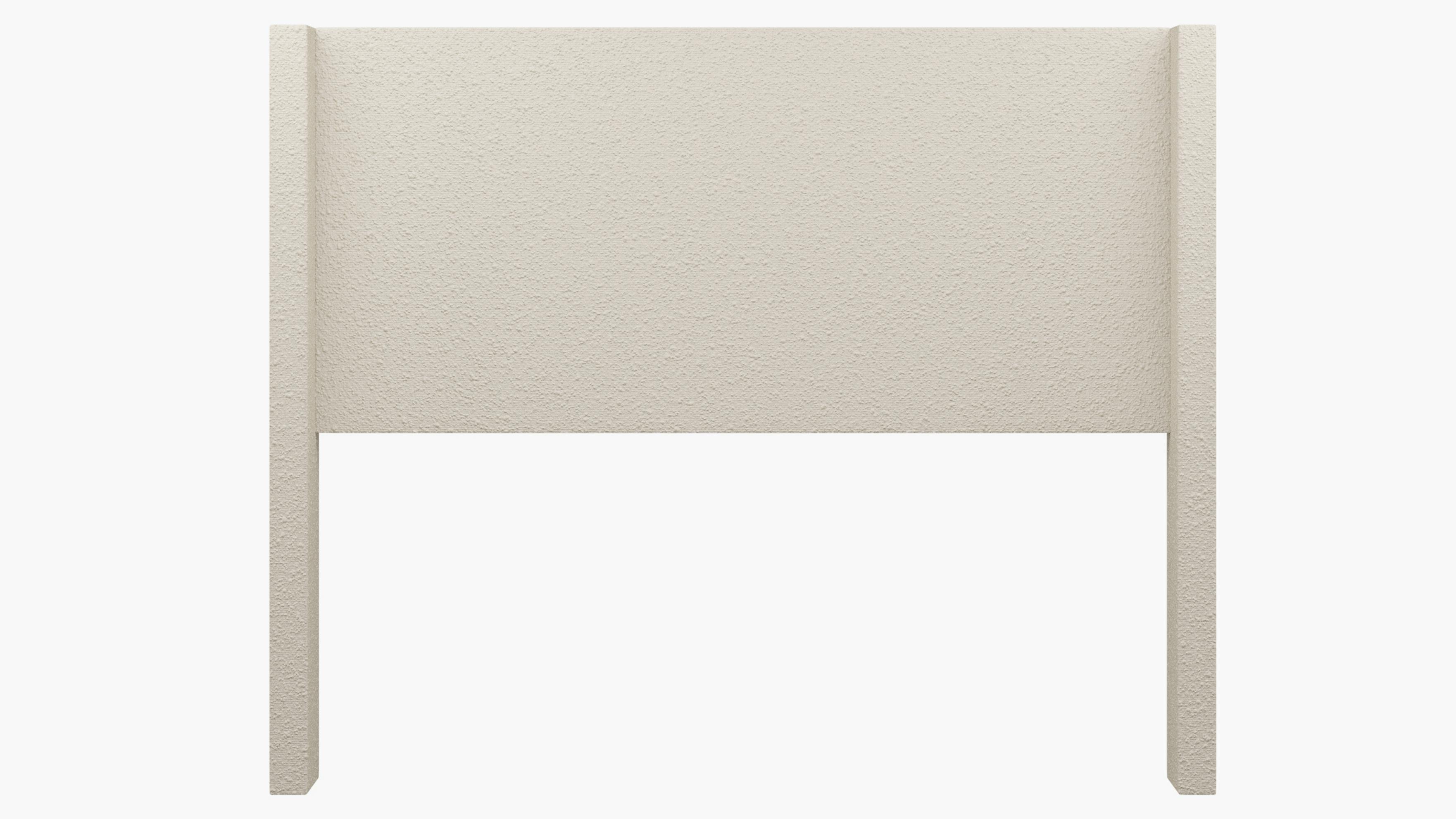 Snow Bouclé Upholstered Custom Modern Wingback Headboard | Queen | The ...