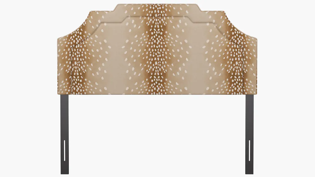 Fawn Upholstered Custom Art Deco Headboard | Queen | The Inside Furniture