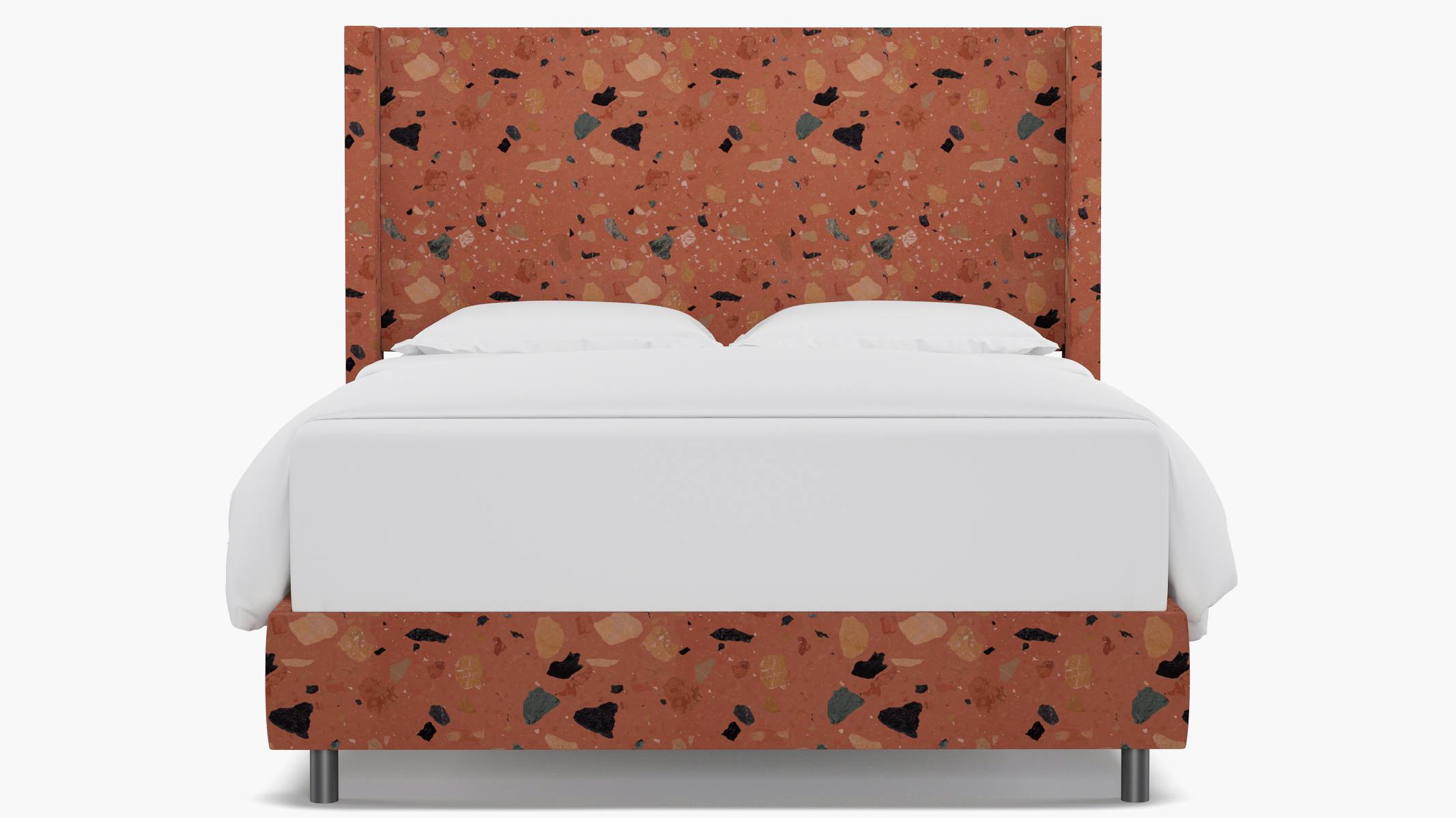 Custom Modern Wingback Bed Queen - 100+ Fabrics for Custom Upholstered ...