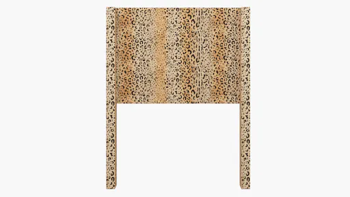 Leopard Upholstered Custom Modern Wingback Headboard | Twin | The ...