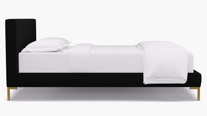 Raven Linen Upholstered Custom Modern Platform Bed | Queen | The Inside ...