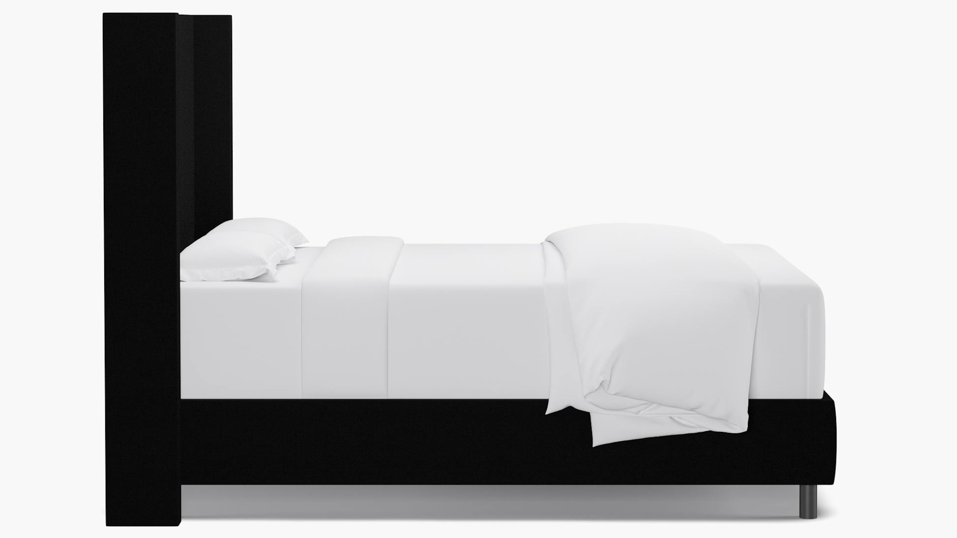 Raven Linen Upholstered Custom Modern Wingback Bed | Full | The Inside ...