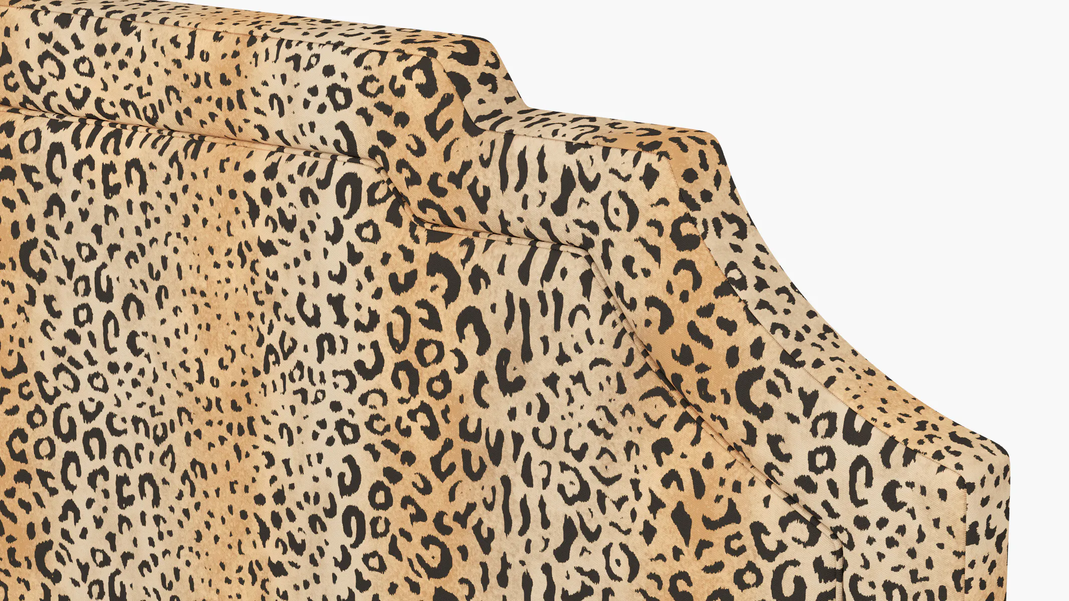 Leopard Upholstered Custom Art Deco Headboard | Queen | The Inside ...