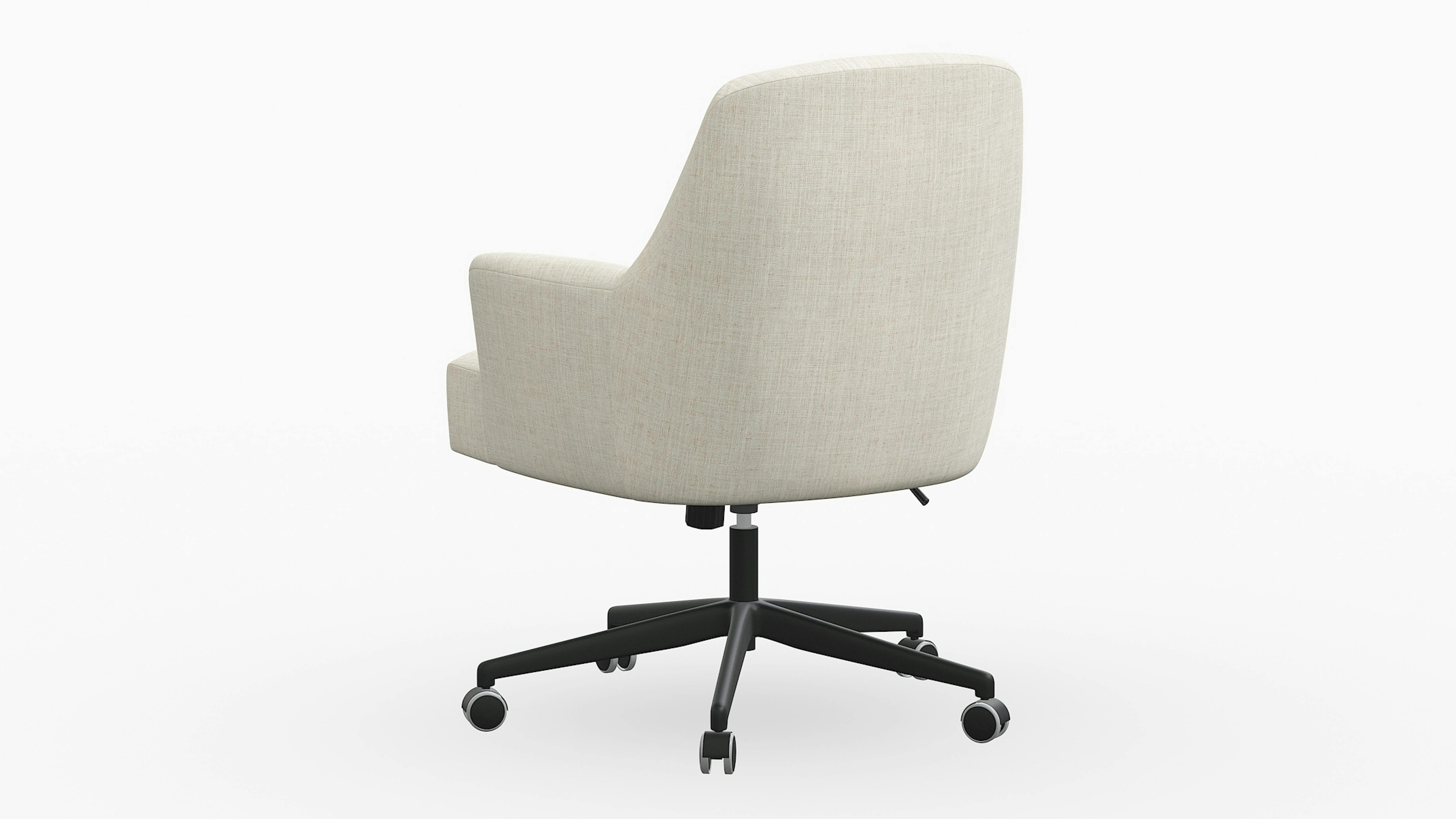Talc Linen Upholstered Custom Modern Task Chair | The Inside Furniture