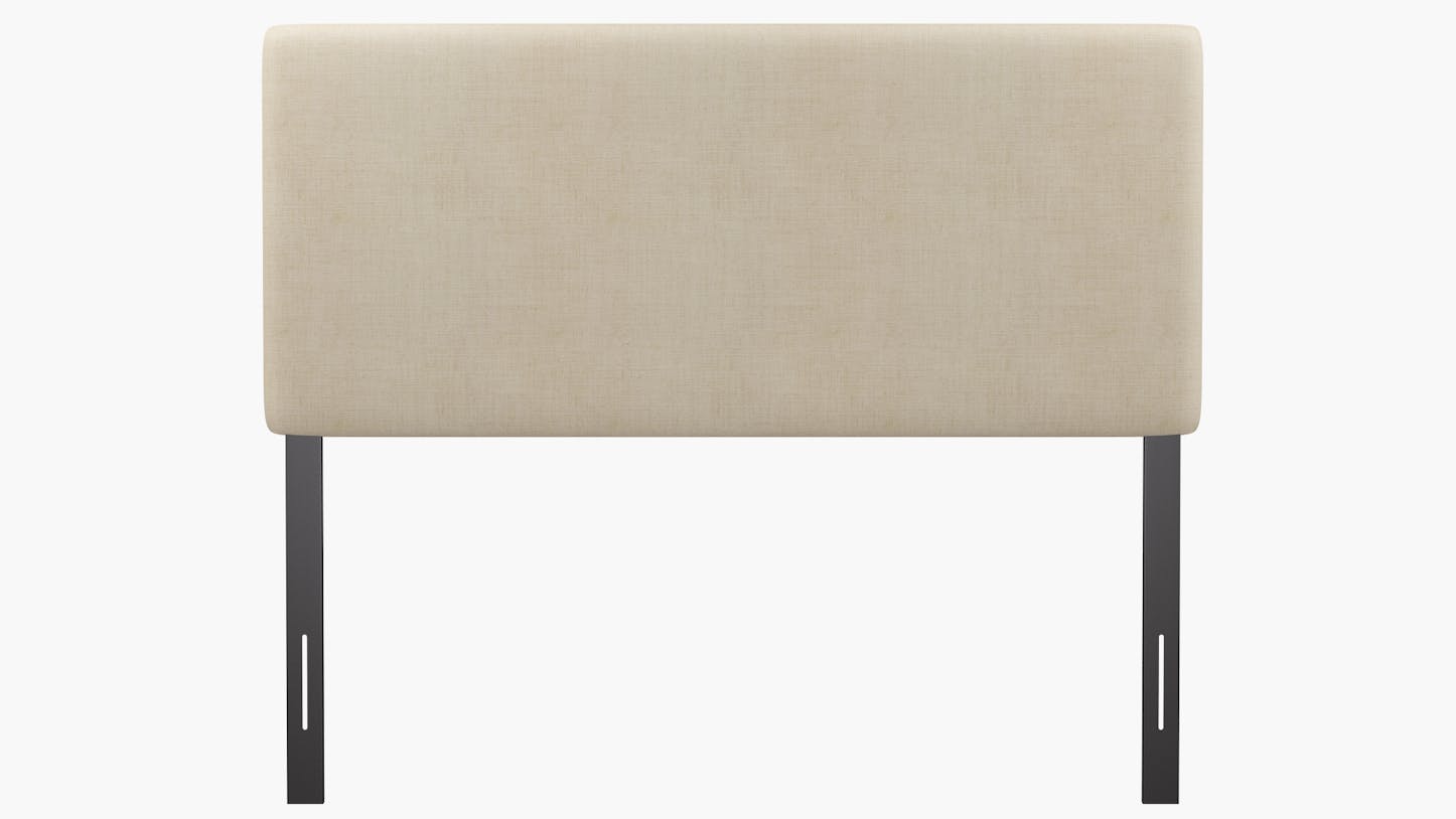 Talc Linen Upholstered Custom Square Back Headboard | Queen | The ...