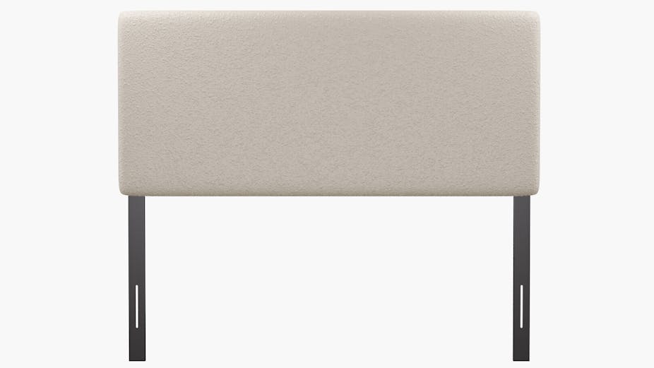 Snow Bouclé Upholstered Custom Square Back Headboard | Queen | The ...