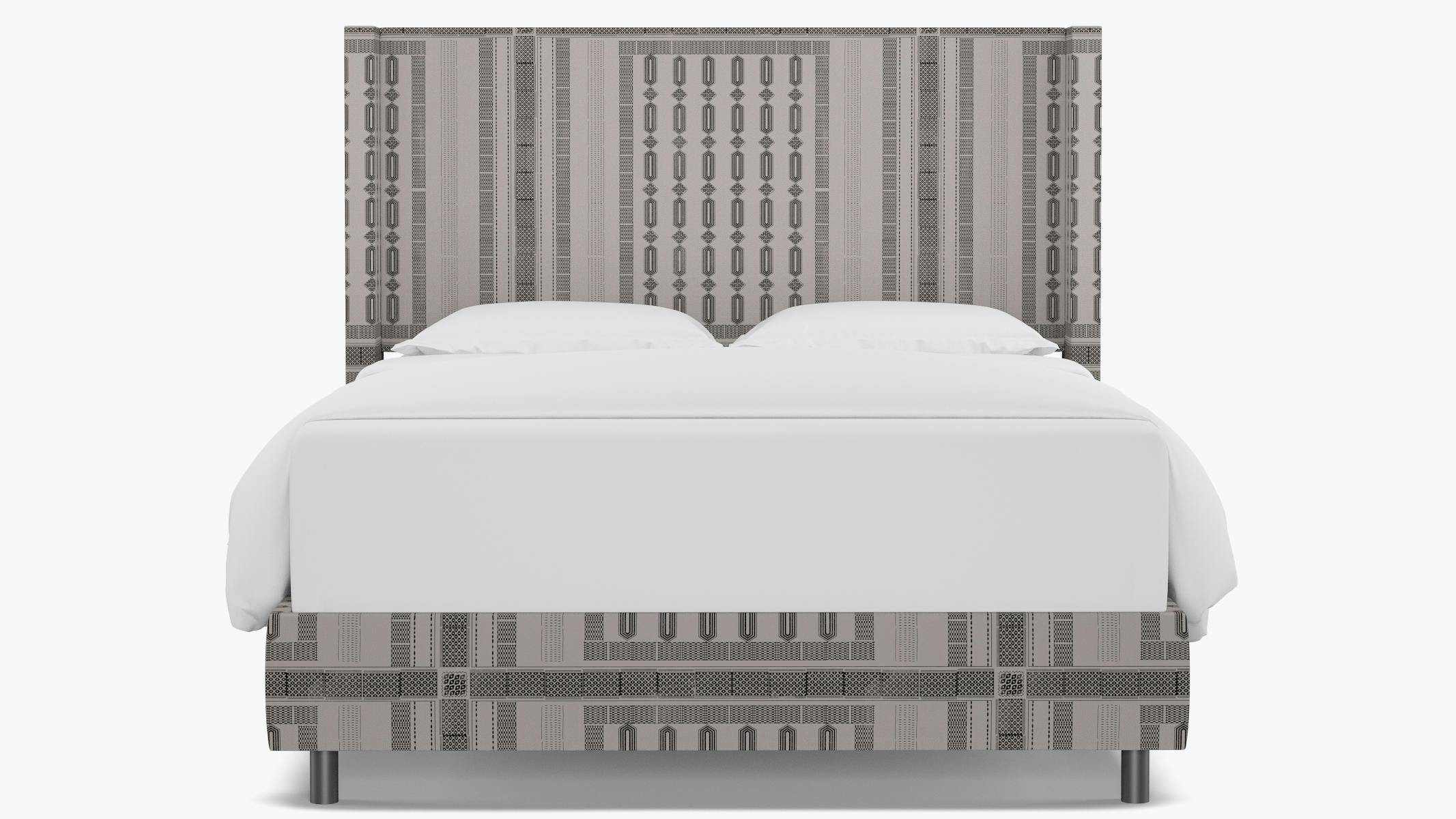 Custom Upholstered Modern Wingback Bed Queen | The Inside