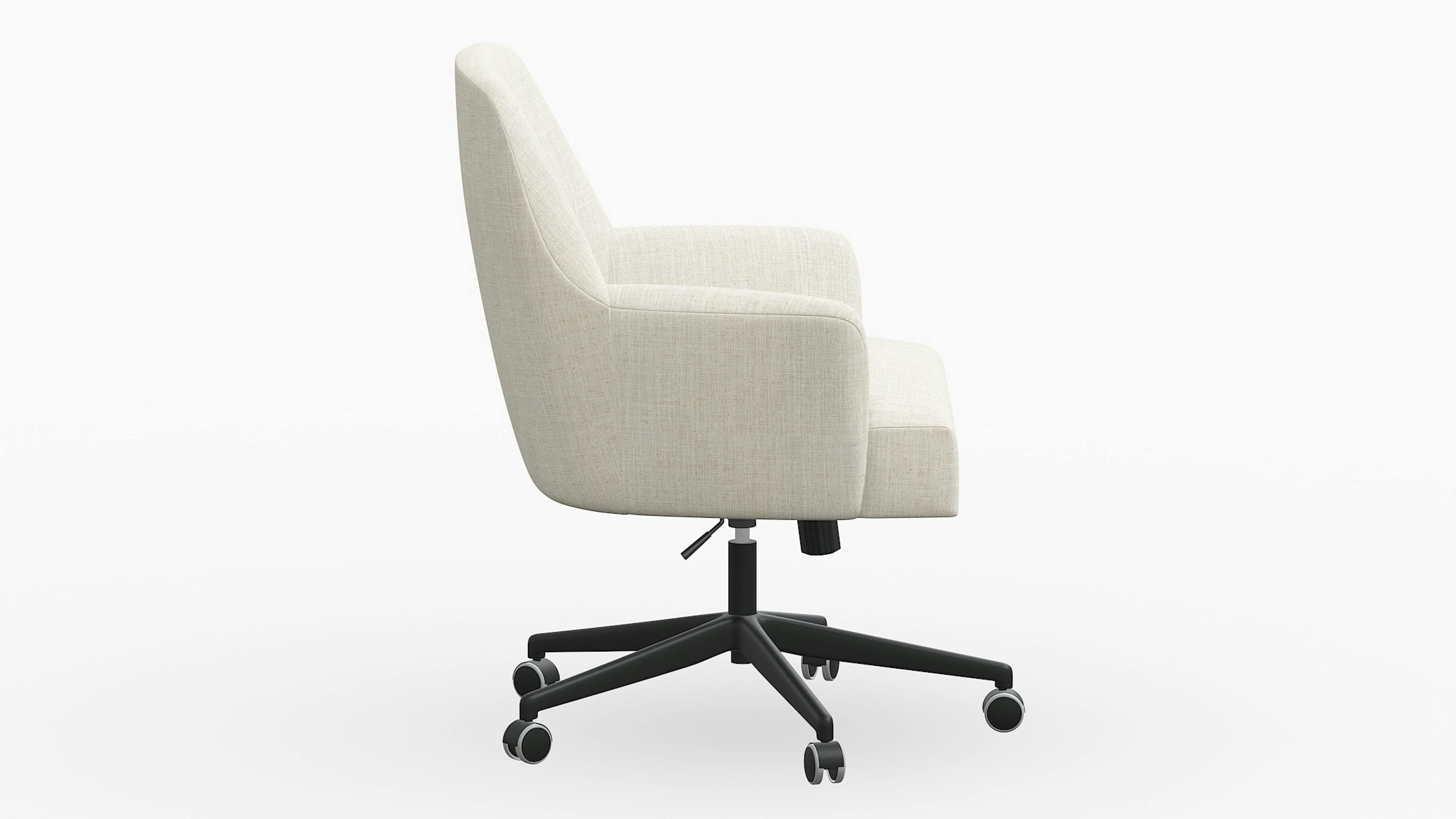 Talc Linen Upholstered Custom Modern Task Chair | The Inside Furniture