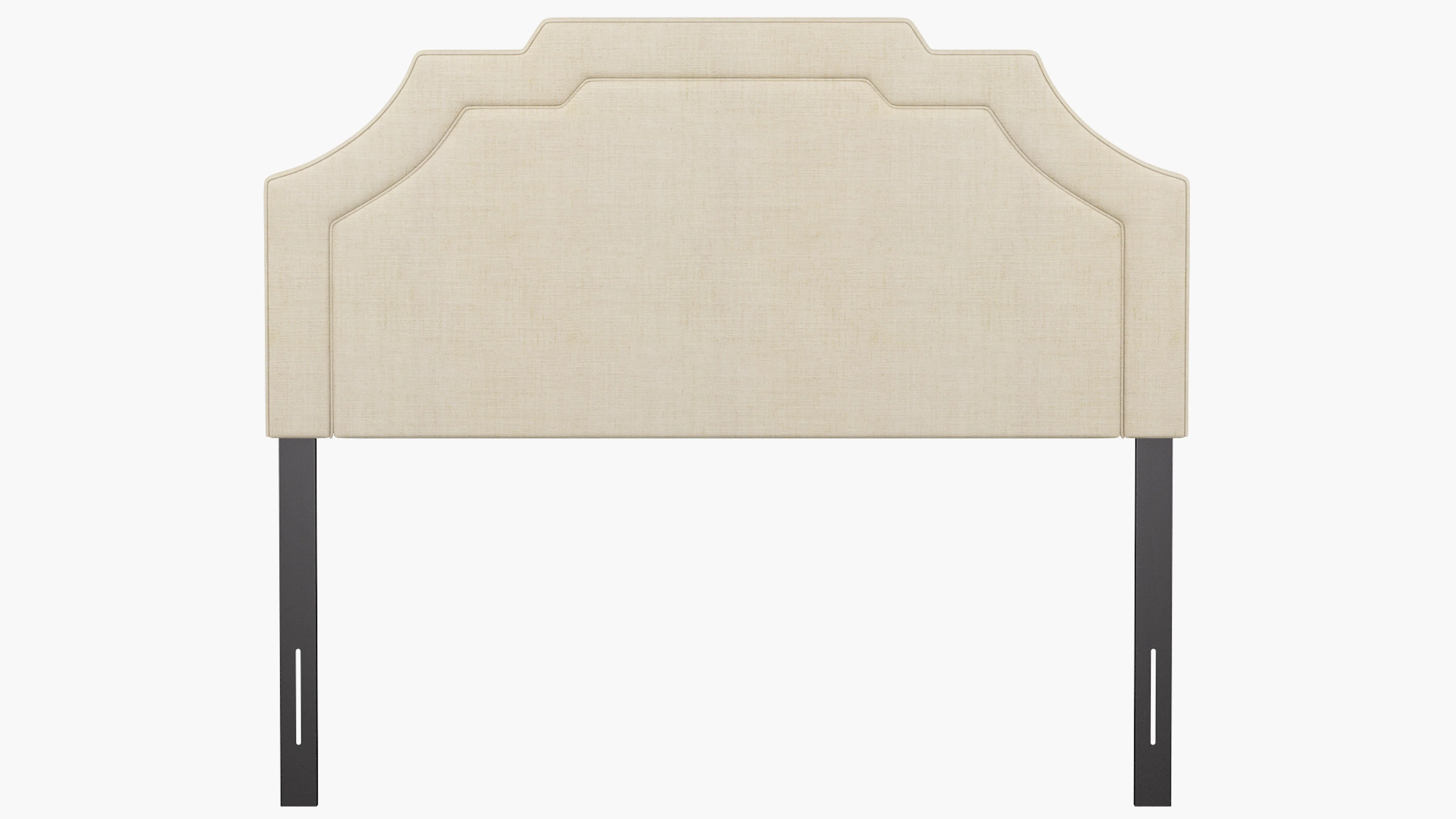 Talc Linen Upholstered Custom Art Deco Headboard | Queen | The Inside ...