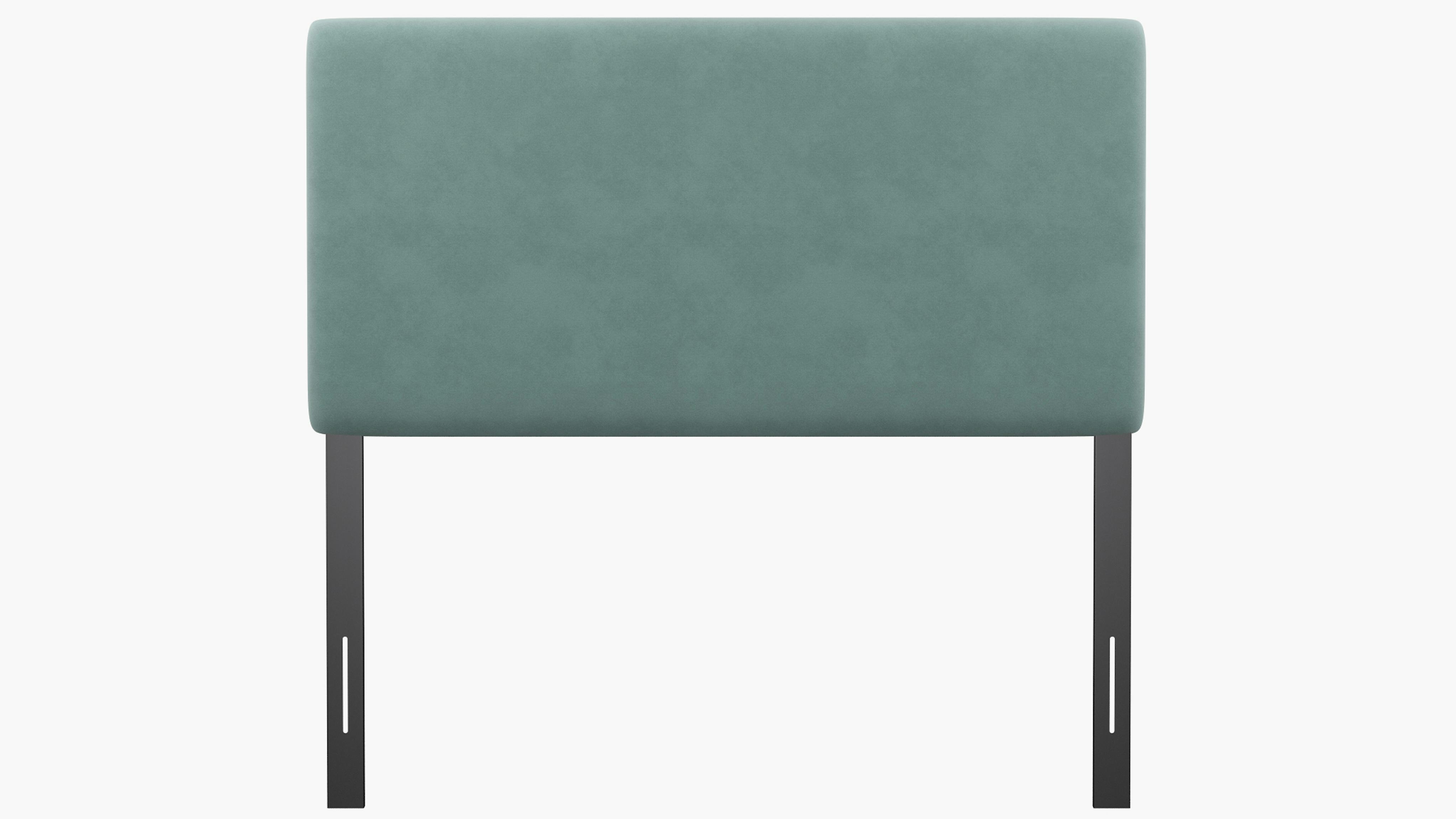 Aqua Velvet Upholstered Custom Square Back Headboard | Full | The ...